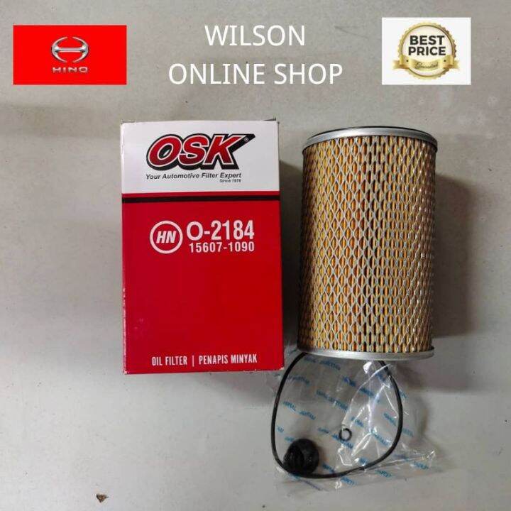 Osk Malaysia Minyak/Oil filter O-2184 Hino AK,LB Engine EL100,EH700 ...