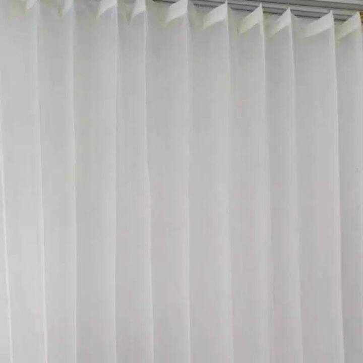 GORDEN VITRASE PUTIH POLOS LEBAR 1 METER X TINGGI 2,20 METER | Lazada ...