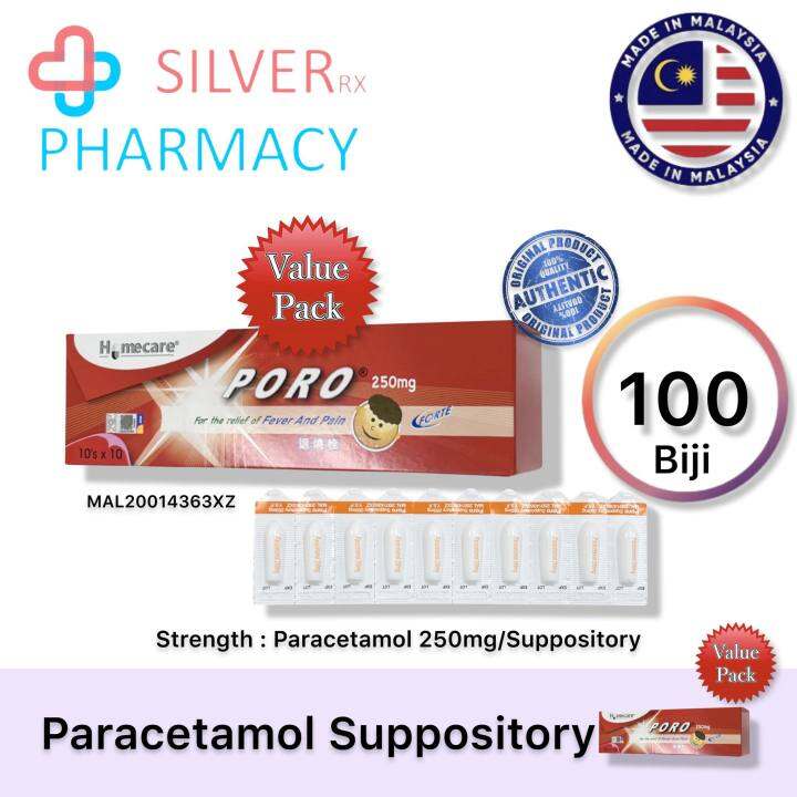 [Exp 03/2026] Poro Suppository Paracetamol 250mg | Lazada