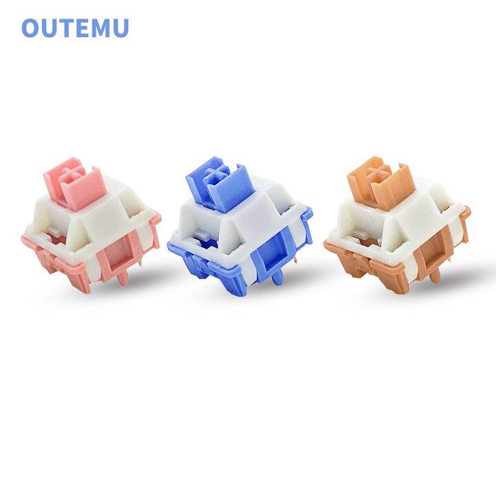 Outemu Switches 5Pin Silent/Clicky Lubed Silent Tactile Linear Cream Blue Pink Yellow Custom ...
