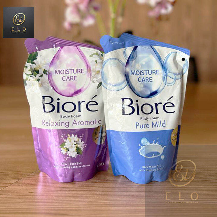 Sabun Mandi Cair Biore Moisture Care 450 ml Refill Pouch Pure Mild ...