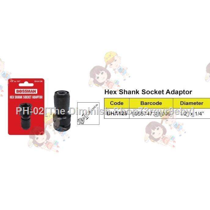 ☸ 1/2 Square to 1/4 Hex Shank Impact Wrench Adapter Impact Drill Chuck ...