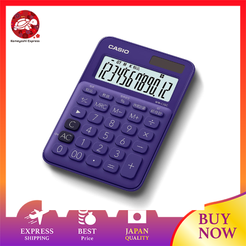 Casio MW-C20C-PL-N Colorful Calculator, Purple, 12 Digits, Mini Just ...