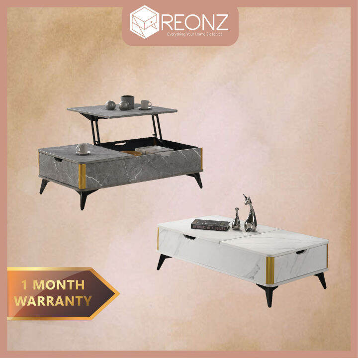 REONZ Even Coffee Table modern table living room Meja Ruang Tamu Table With Storage Living Room ...