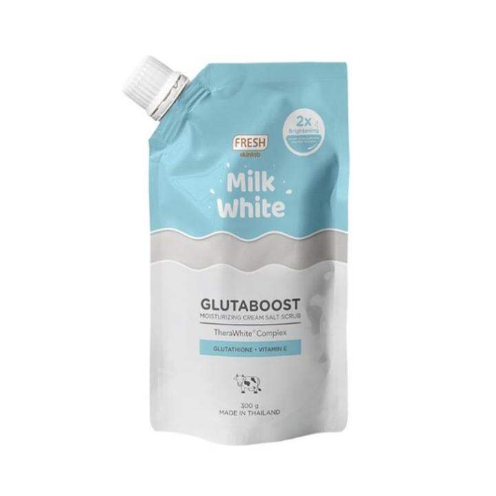 FRESH Skinlab Milk White Glutaboost Moisturizing Cream Salt Scrub 300G ...