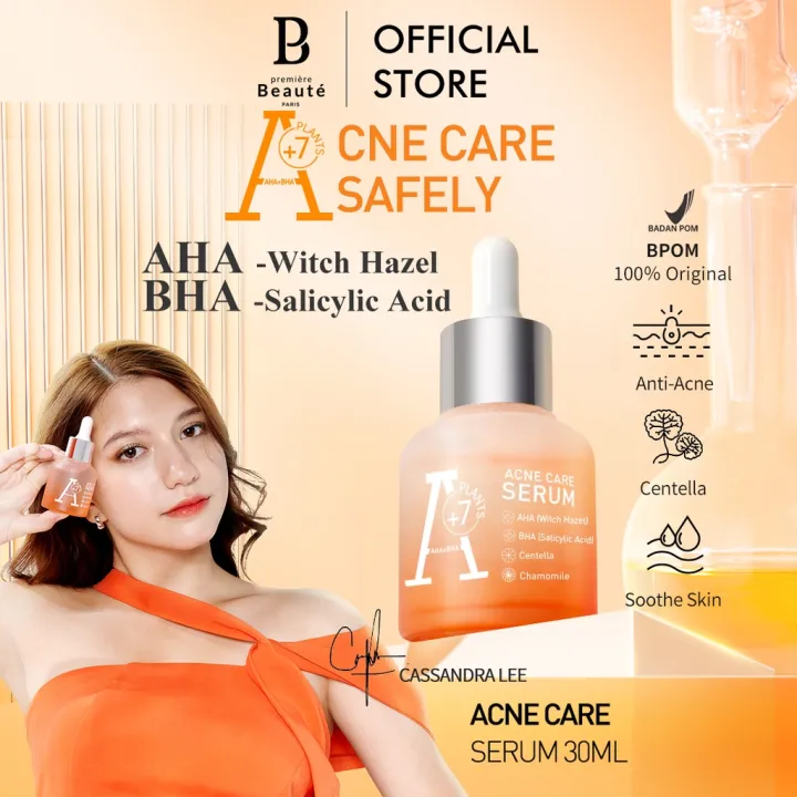 [BPOM] Premiere Beaute Acne Care Serum 30ml Salicylic acid BHA AHA Centella Acne spot removal ...