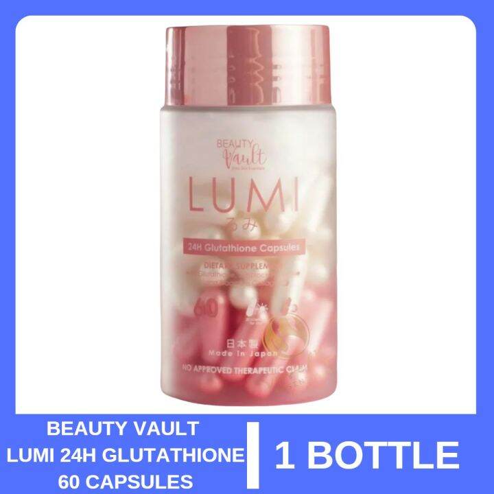 LUMI 24H Glutathione Capsules by Beauty Vault 60 capsules ( 1 Bottle ) | Lazada PH