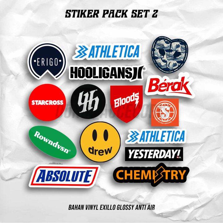 Stiker Print Cut BRAND DISTRO BLOODS CHEMISTRY ERIGO WADEZIG SKYMO ...