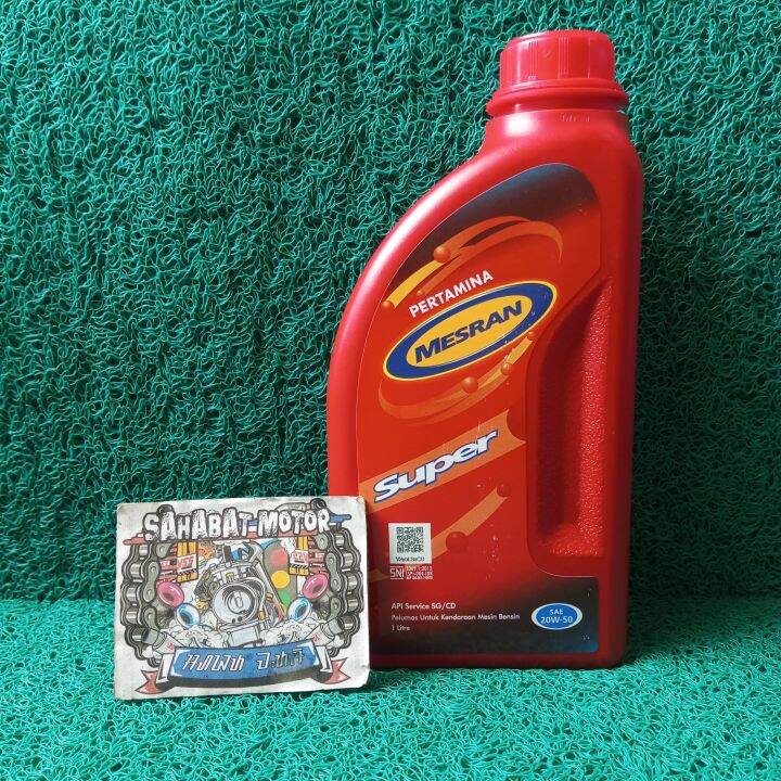 OLI MESRAN SUPER 1 LITER 20W-50 | Lazada Indonesia