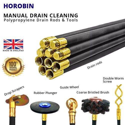 HOROBIN CLEANING ROD HEAD SEWAGE DRAIN SCRAPER PLUNGERS FORK RUBBER ...