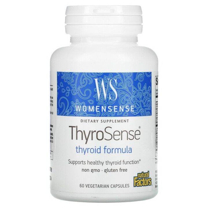 Natural Factors, WomenSense, ThyroSense, Thyroid Formula, 60 ...