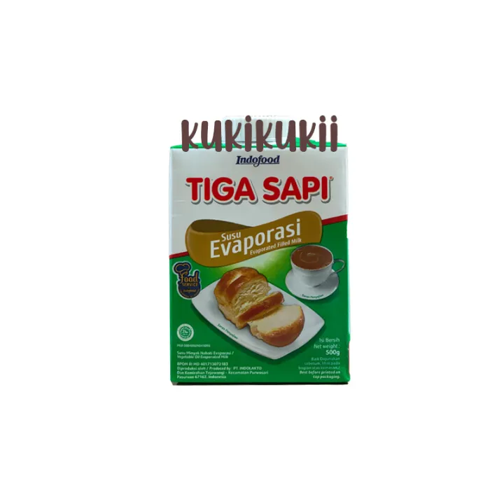 SUSU EVAPORASI TIGA SAPI EVAPORATED MILK TIGASAPI 500GR 500 GR INDOFOOD ...