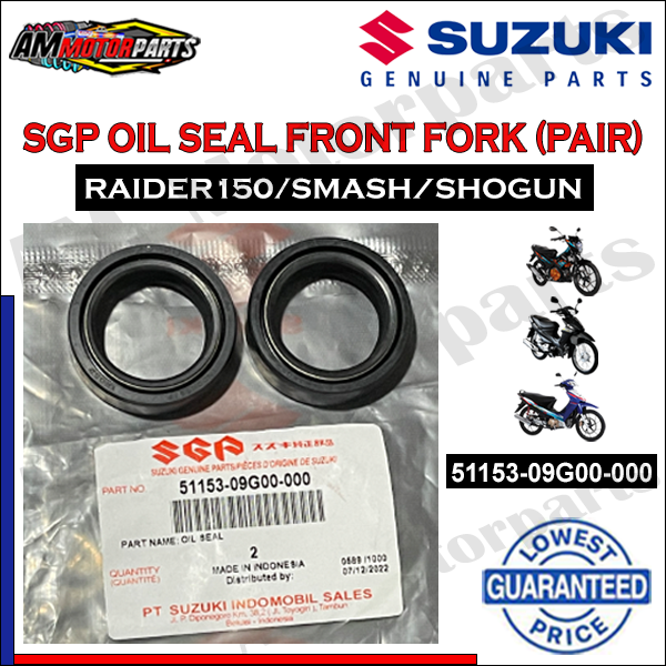 SGP OIL SEAL FRONT FORK (PAIR) FOR RAIDER 150/SMASH/SHOGUN (51153-09G00 ...