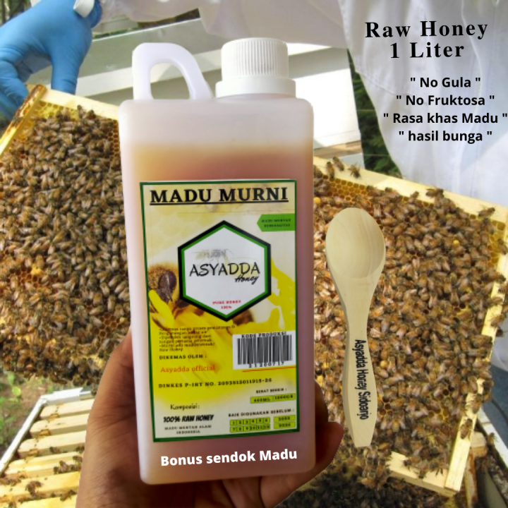 Madu Murni Asli 1 liter/ Madu Hutan Multiflora Ternak / Madu Langsung ...