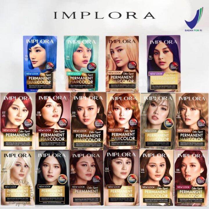 BPOM IMPLORA Permanent Hair Color HC Original Expert Cat Rambut ...