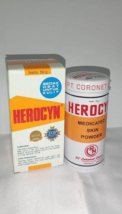 Herocyn Bedak Gatal Untuk Kulit Medicated Skin Powder 50g | Lazada ...