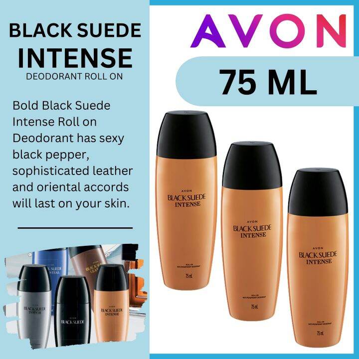 AVON Black suede Intense Roll on 75ml Anti-perspirant Deodorant for men ...