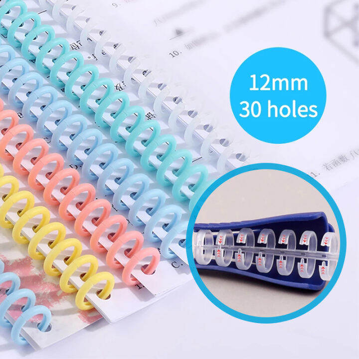 30-Hole Loose Binders Ring Binding Spiral Circles for A4 A5 A6 B5 ...