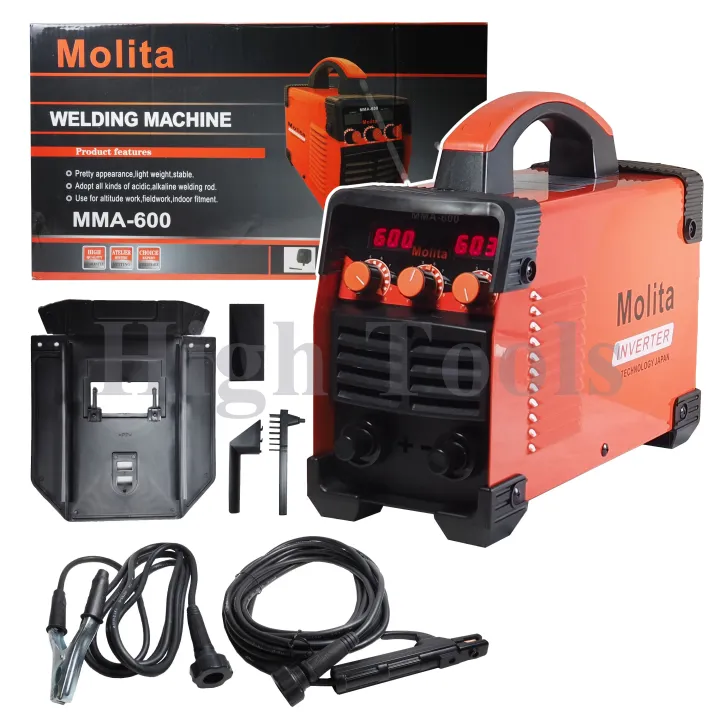 MOLITA ตู้เชื่อม Inverter รุ่นใหญ่ MMA-600(รุ่นใหม่ล่าสุด2 จอ 3 ปุ่ม รองรับงานหนัก) ฟรี! สาย ...