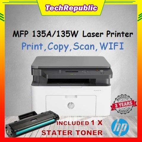 HP LASERJET MFP 135A / M135W PRINTER [ PRINT / SCAN / COPY / WIFI WIRELESS ] | Lazada