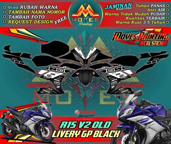 Decal Sticker Yamaha r15 v2 decal stiker full body yamaha r15 v2 stiker ...