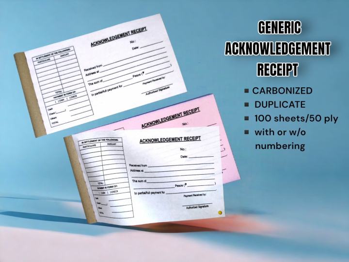 Acknowledgement Receipt ( Generic ) | Lazada PH