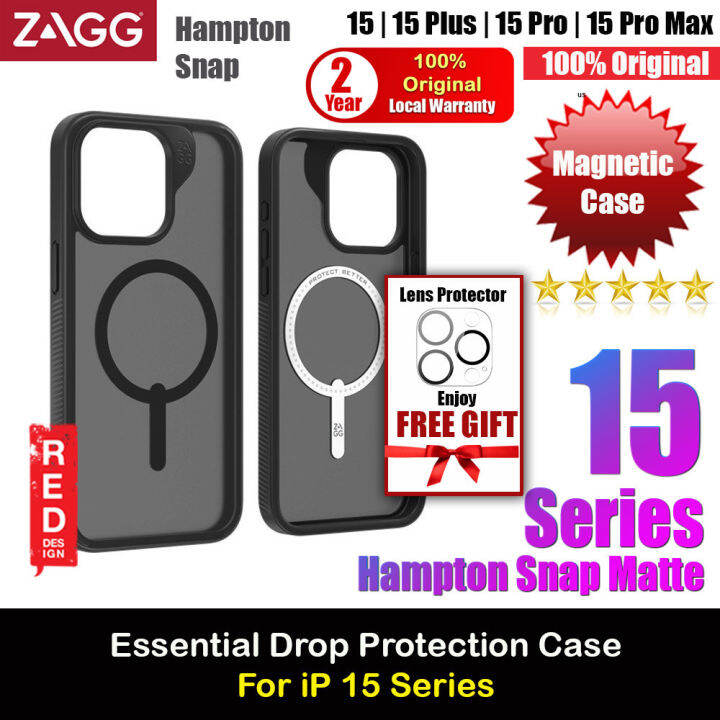 Zagg Hampton Snap Magnetic Anti Slip Non Slip Grippable Drop Protection ...