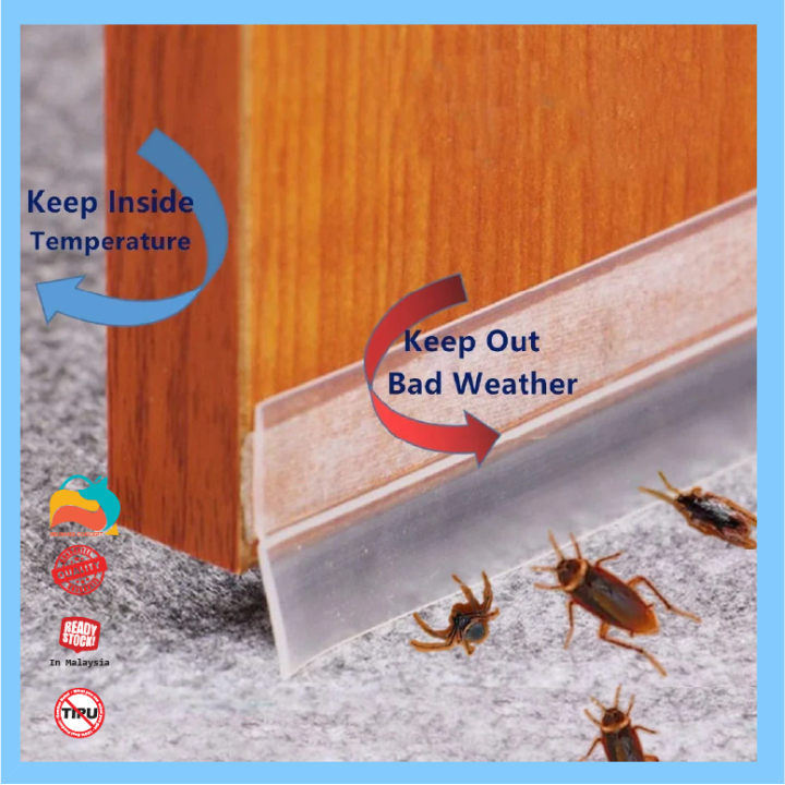 Door Sweep Weather Stripping Soundproof Rubber Bottom Seal Strip | Lazada