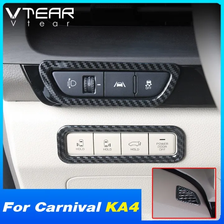 Vtear ไฟหน้าสวิตช์ปุ่มตกแต่งภายในรถ,อะไหล่ตกแต่งกรอบช่องแอร์สำหรับ Kia Carnival KA4 | Lazada.co.th