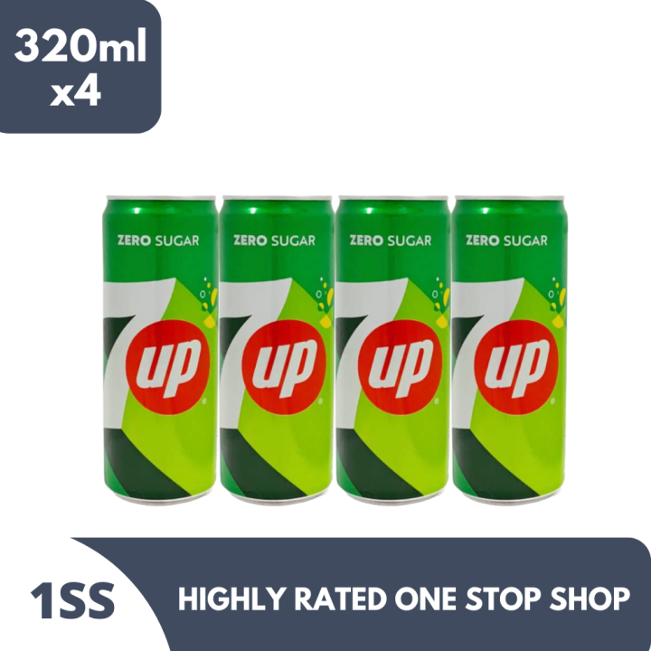 7UP Zero Sugar 320ml x 4 | Lazada PH