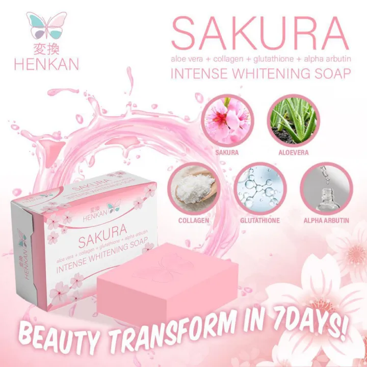 Henkan Sakura Soap Intense Whitening 135g | Lazada PH