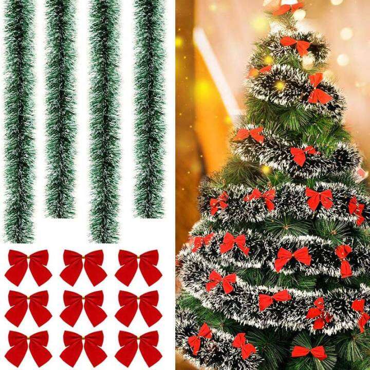 2M Christmas Tree Pine Tree Ribbons Garland Christmas Tree Ornament ...