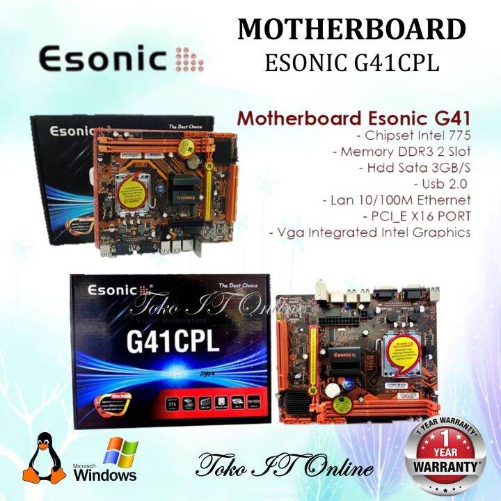 Motherboard ESONIC G41 Intel DDR3 | Lazada Indonesia