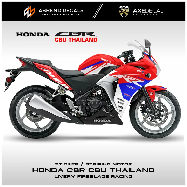 DECAL STRIPING HONDA CBR CBU THAILAND FIREBLADE RACING HRC / STIKER ...
