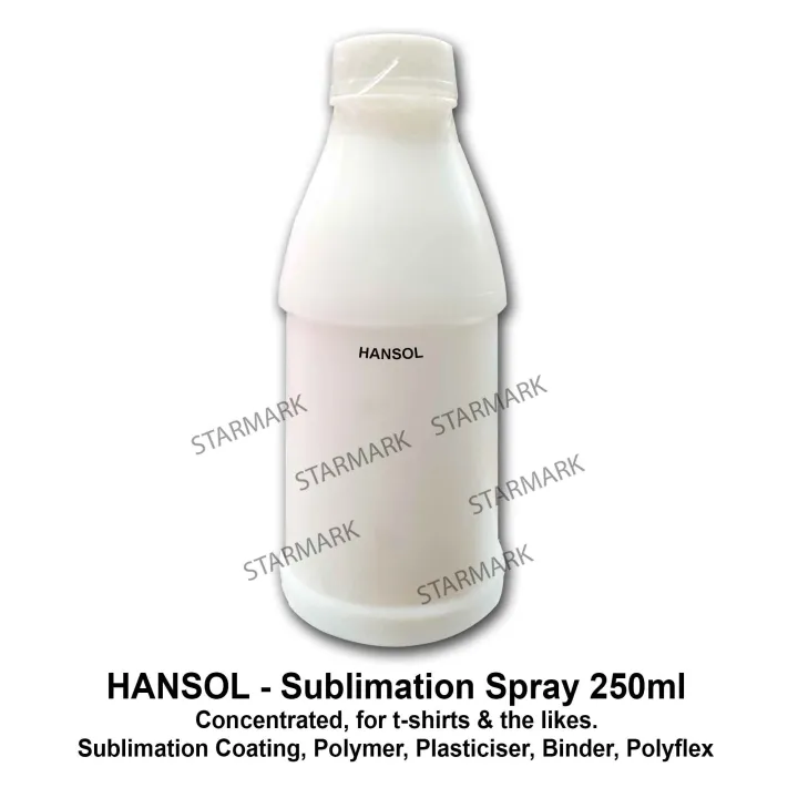 250ml Hansol Tshirt Sublimation Spray Coating Sprays, Plasticiser ...