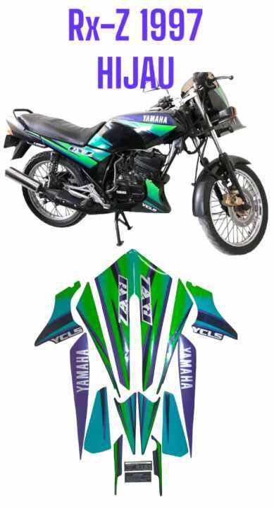 STRIPING RXZ HIJAU POLET RXZ TAHUN 1996-1997 KOMPLIT SET/Striping ...