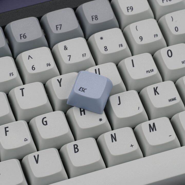 KBDfans NP PBT Grey And Blue Keycaps Set For MX Mechanical Keyboard ...