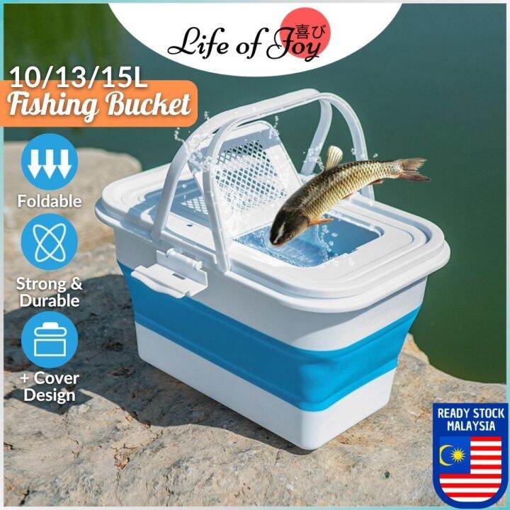 15L Foldable Pail Bucket Baldi Lipat Collapsible Foldable Bucket Tong ...