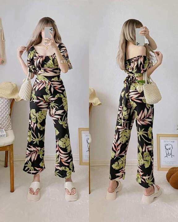 Nadia 2way Terno Pants Sexy Terno Beach Outfit Terno Summer Lazada Ph