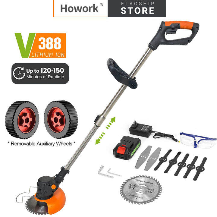 388V 288V 188V Mesin Rumput Bateri Cordless Electric Grass Cutter ...