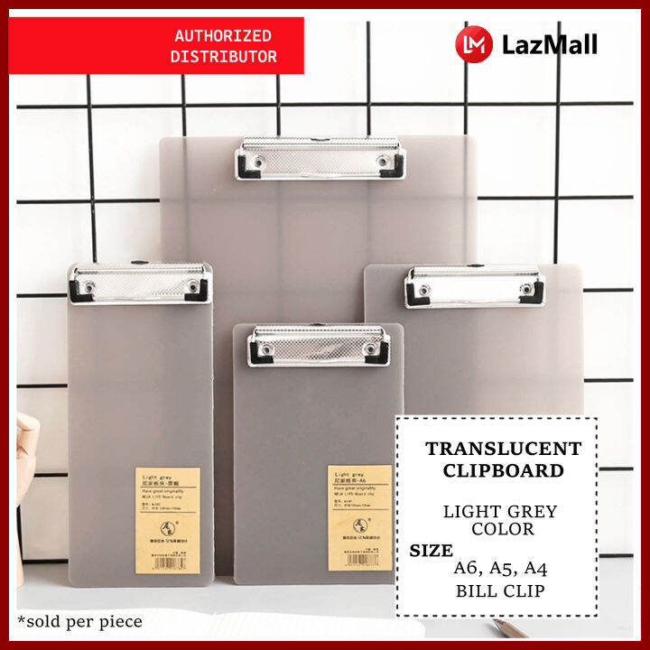 A4 / A5 / A6 / Bill Translucent Clipboard Writing Sheet Pad Clip Board ...