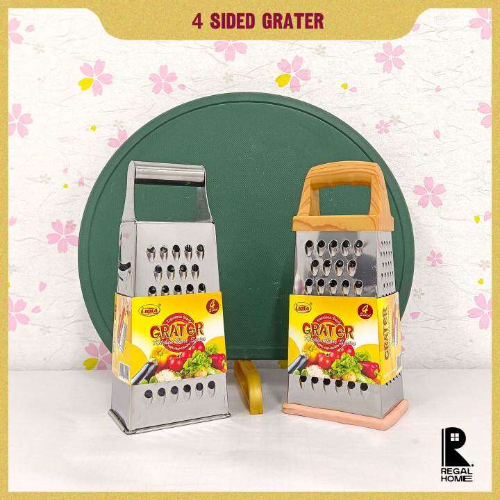 4 Side Food Vegetable Grater Stainless Steel Kitchen Cheese Grater ...