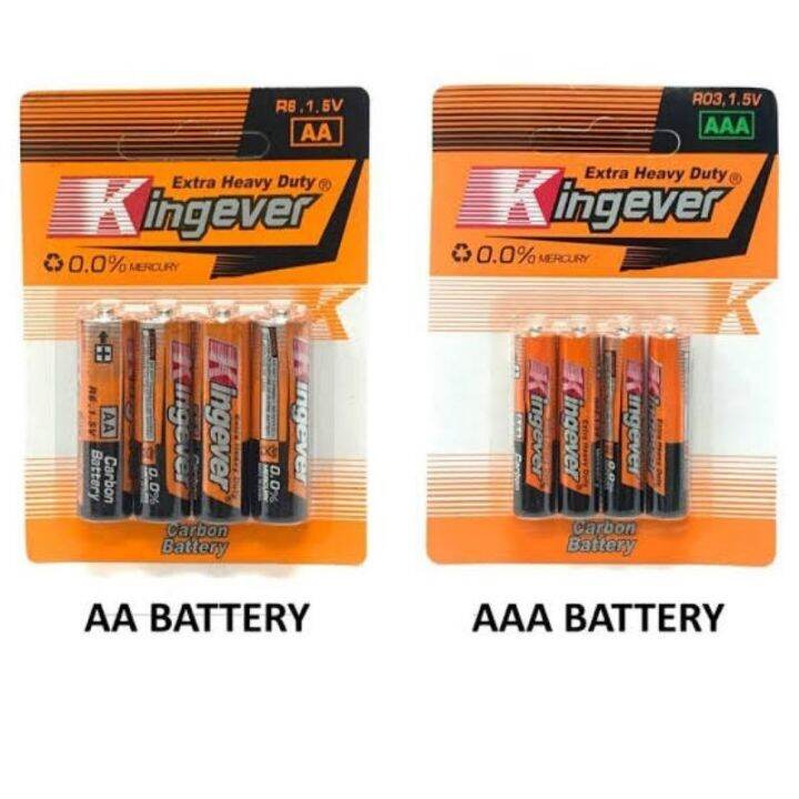 Kingever Extra Heavy Duty Battery AA 9V | Lazada PH