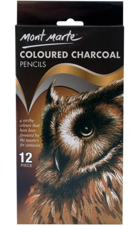 Mont Marte Coloured Charcoal Pencils 12pce | Lazada PH