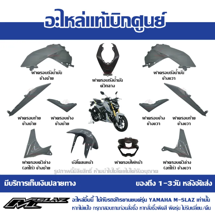 ชุดสี M-Slaz รถ สีเทา-ดำ ( สีเทานม ) ปี 2018 ของแท้ เบิกศูนย์ มีให้ ...