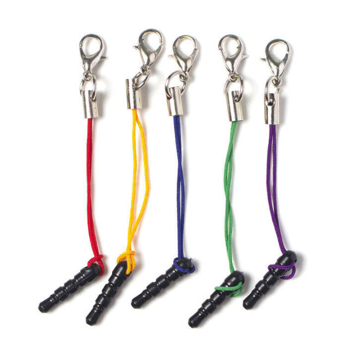 5PCS หูฟังปลั๊ก DIY Anti Dust Cap Universal 3.5 มม.ปลั๊กแจ็ค Lanyard ...