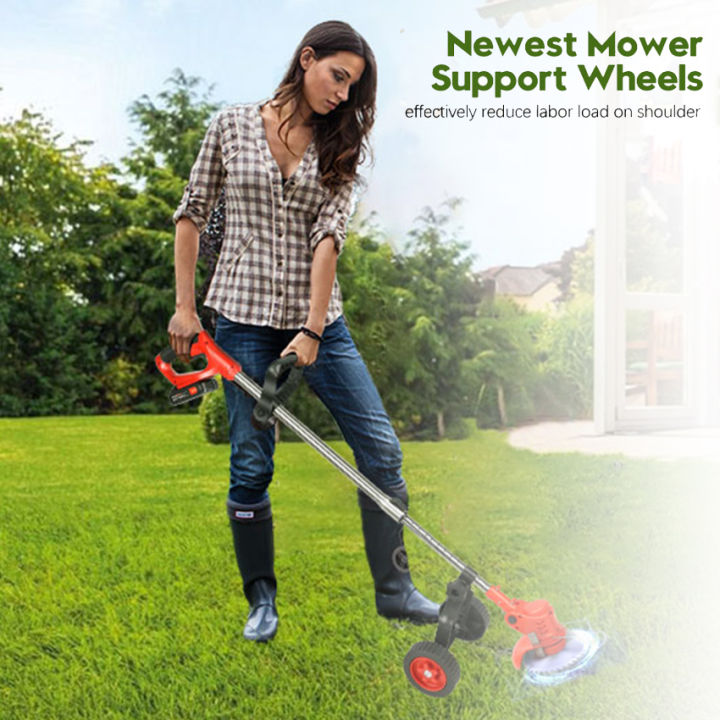 Support Wheels Universal Grass Trimmer Electric Brush Cutter Lawn Mower ...