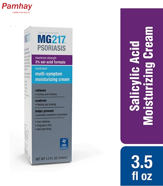 MG217 Psoriasis Cream, 3% Salicylic Acid Multi-Symptom Moisturizing ...
