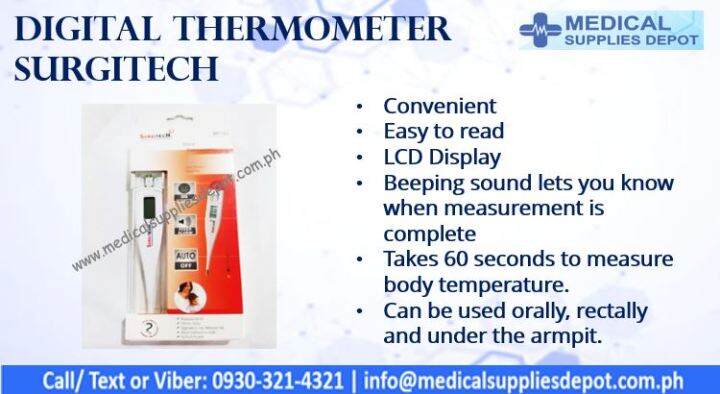 DIGITAL THERMOMETER - SURGITECH | Lazada PH