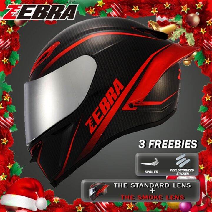 Zebra 795 Men's Full Face Motorcycle Helmet Single Visor Motor With ...